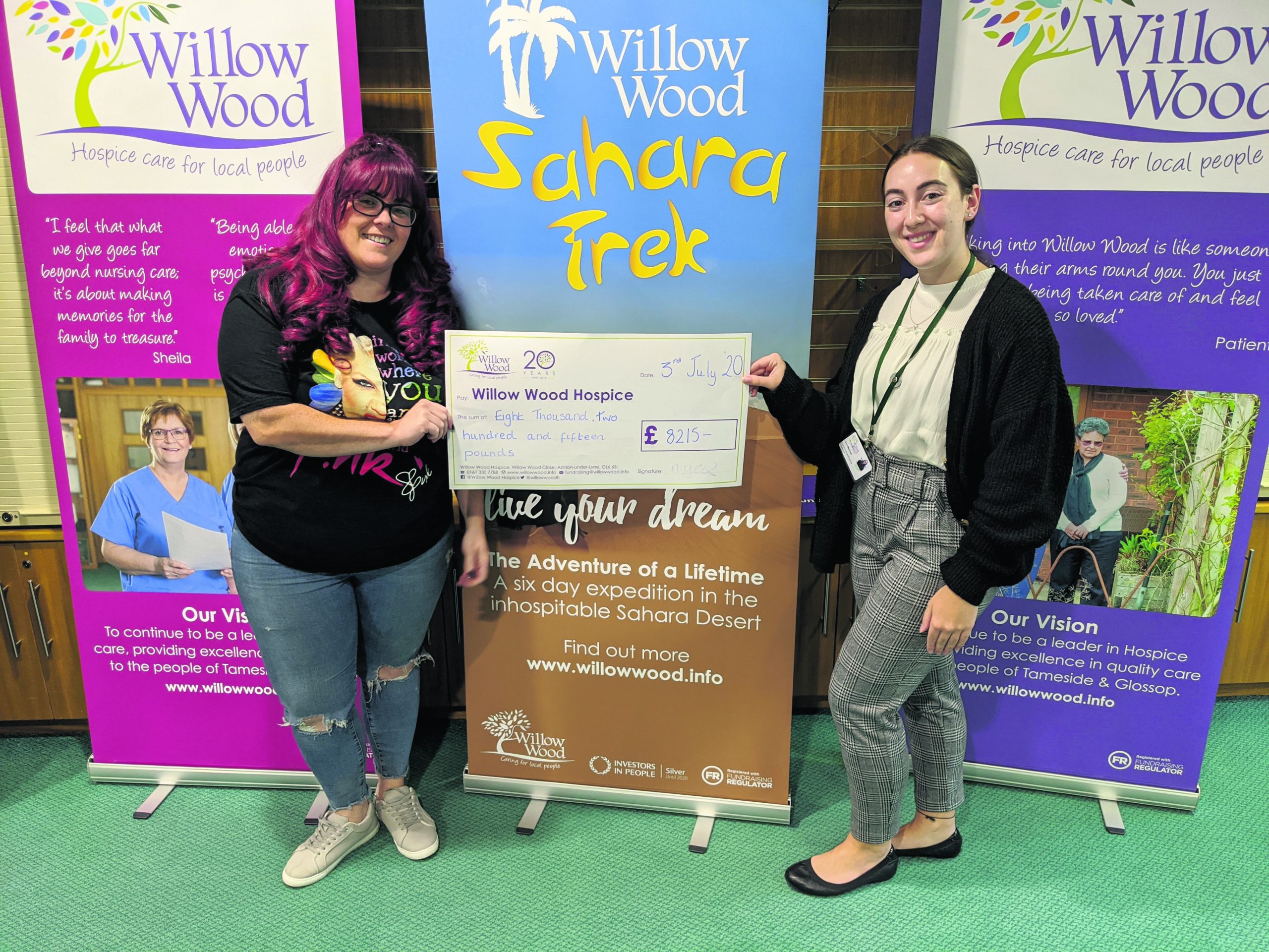 Over £8,000 raised for hospice by local fundraiser - Tameside Correspondent
