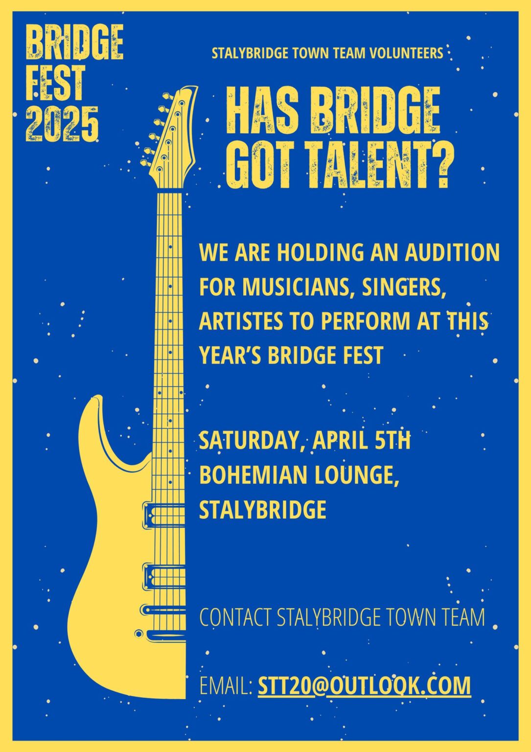 Has Bridge Got Talent? Auditions for Bridge Fest 2025 - Tameside ...